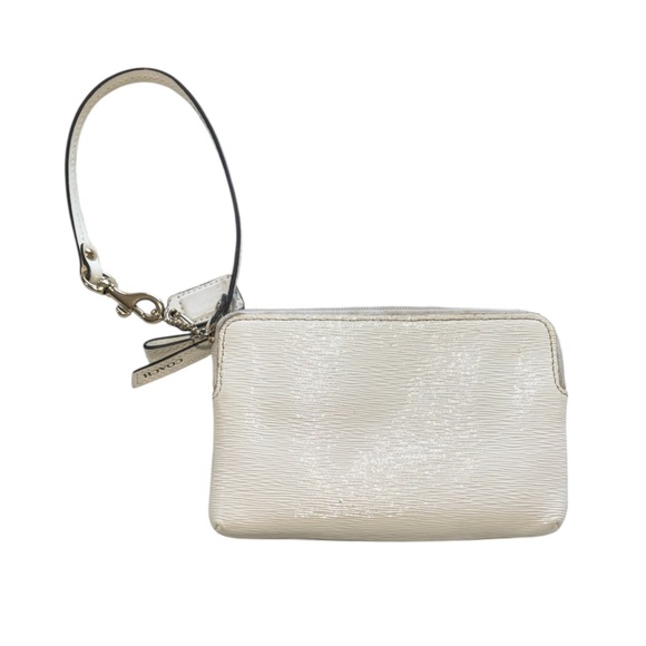 Coach | Bags | Coach Ivory White Wristlet Clutch Wallet | Poshmark